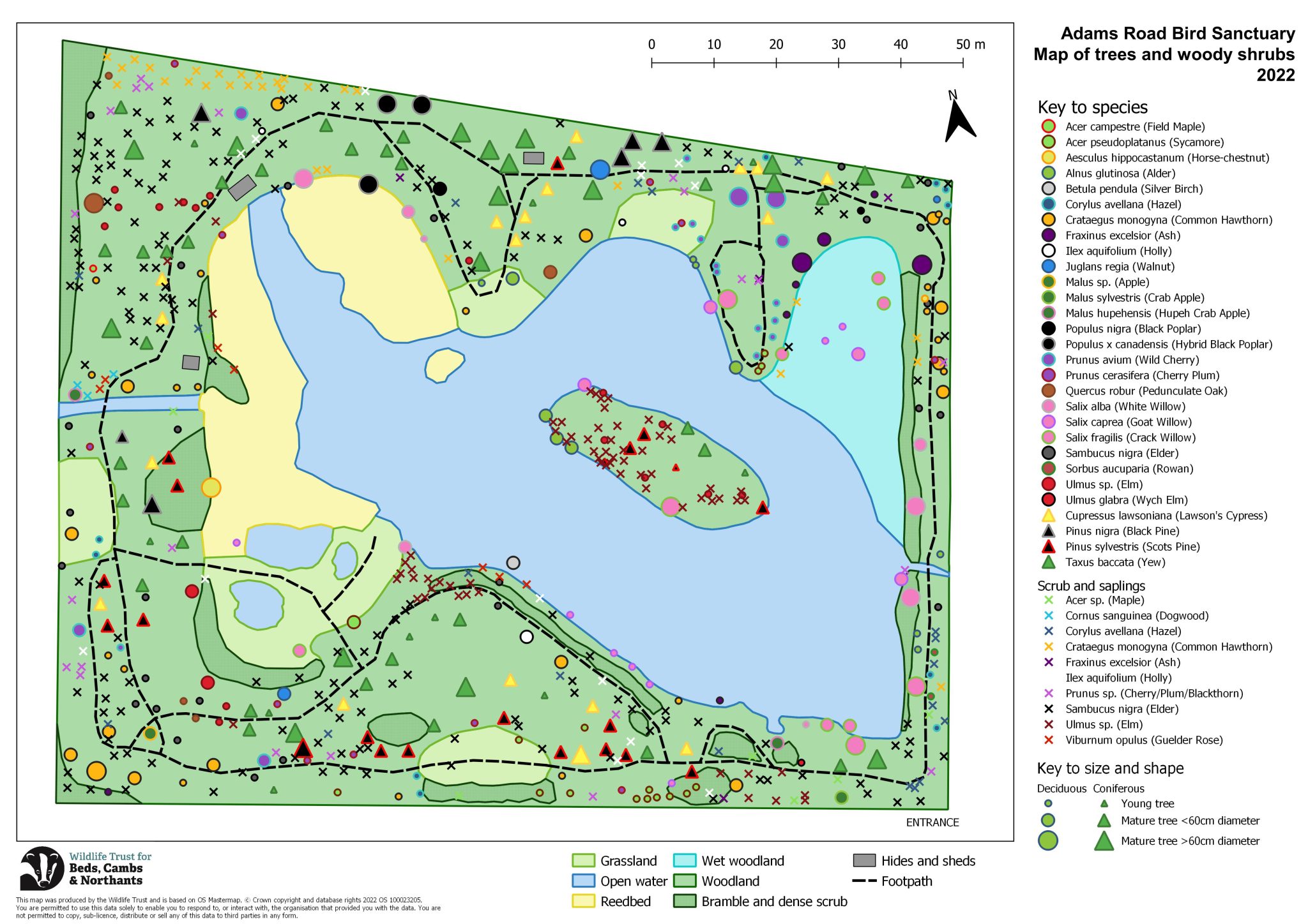 Tree Map – Adams Road Bird Sanctuary